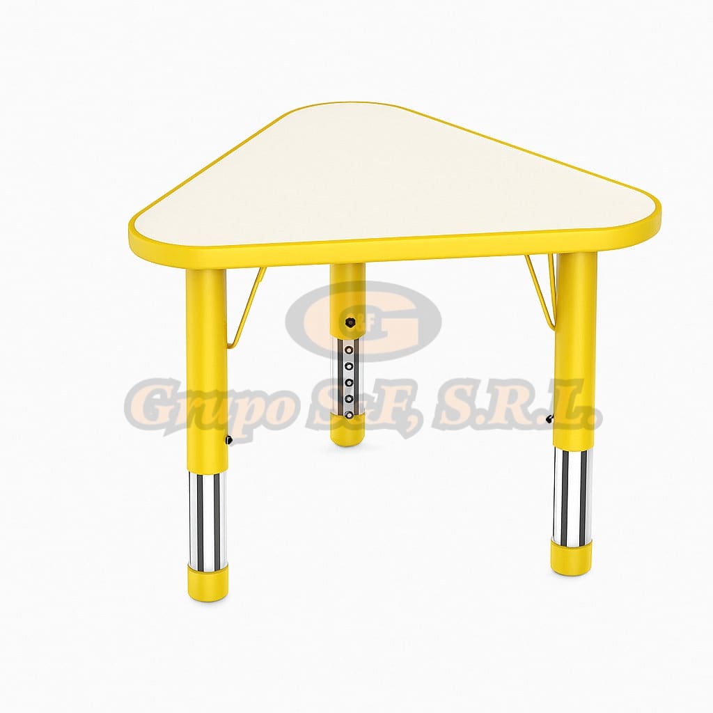 MESA INFANTIL TRIANGULAR 23X26" AMARILLO