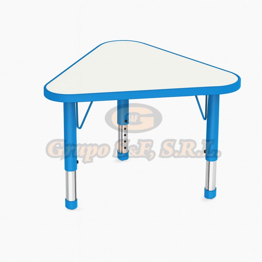 MESA INFANTIL TRIANGULAR 23X26" AZUL